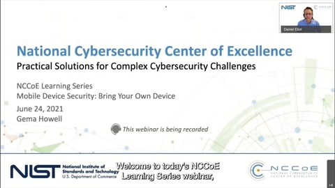 NCCoE Learning Series Webinar: Mobile Device Security—Bring Your Own ...