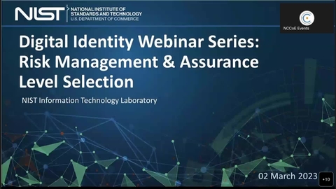 Digital Identity Webinar - Digital Identity Risk Management | NIST