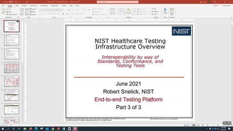 NIST Healthcare Testing Infrastructure Overview: Interoperability by ...