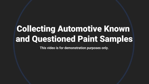 Video #14 - Trace Evidence Collection: Collecting known paint standards ...