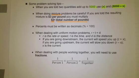 11th Ed. MATH 1314 (Chapter 1 Section 7) Part II