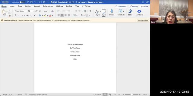 Assignment 1 Study Hall Recording