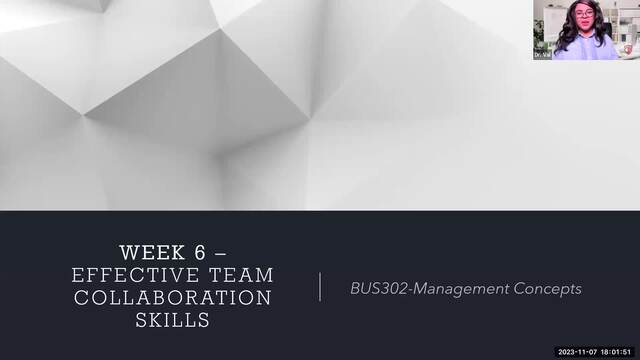Week 6 - Effective Team Collaboration Skills