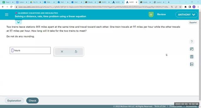 Topic-A-Day: Solving a distance, rate, time problem using a linear ...