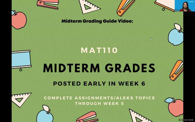 MAT110 Midterm Grading Overview