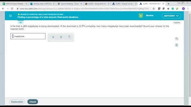 Finding a percentage of a total amount: Real-world situations TAD 110321
