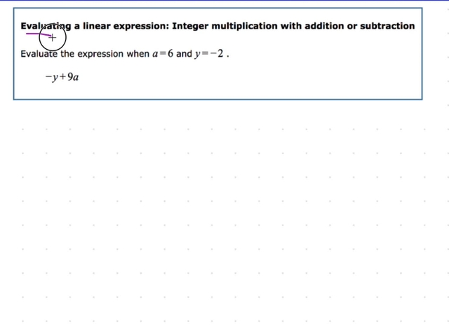 Evaluating a linear expression: Integer multiplication with addition or subtration
