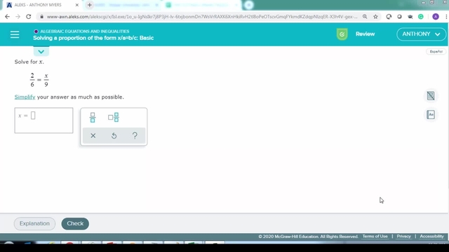 Solving a proportion of the form Basic