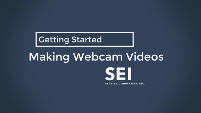 Getting Started with Webcam Videos