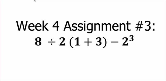 MAT110 Week 4 Assignment #3