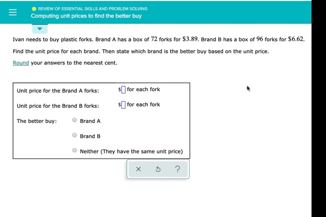Computing unit prices to find the better buy.mp4