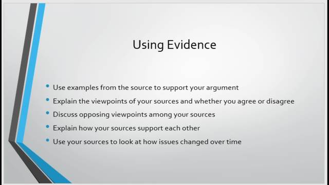 How to Use Evidence and Cite Sources