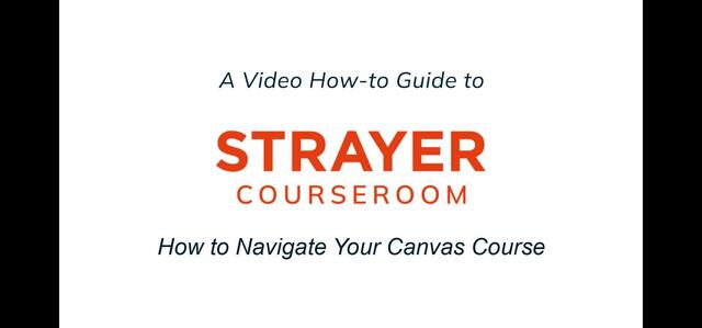How to Navigate Your Canvas Course