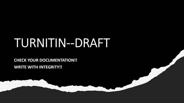 Turnitin Draft Review!!