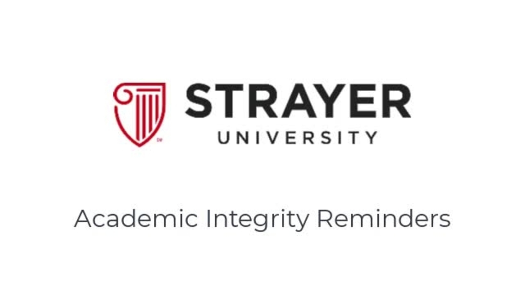 Academic Integrity Reminders