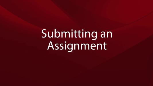 Submitting an Assignment