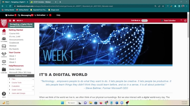 Week 1 chat winter 23