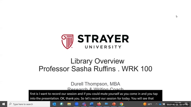 Library Overview - Sasha Ruffins