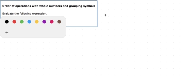 Order of operations with whole numbers and grouping symbols