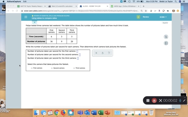 Using tables to compare ratios