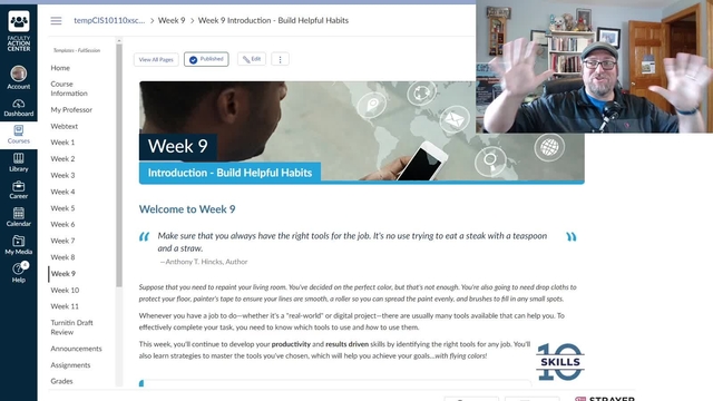 Week 9 Announcement Canvas