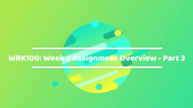 Week 3 Assignment Help - Part 3