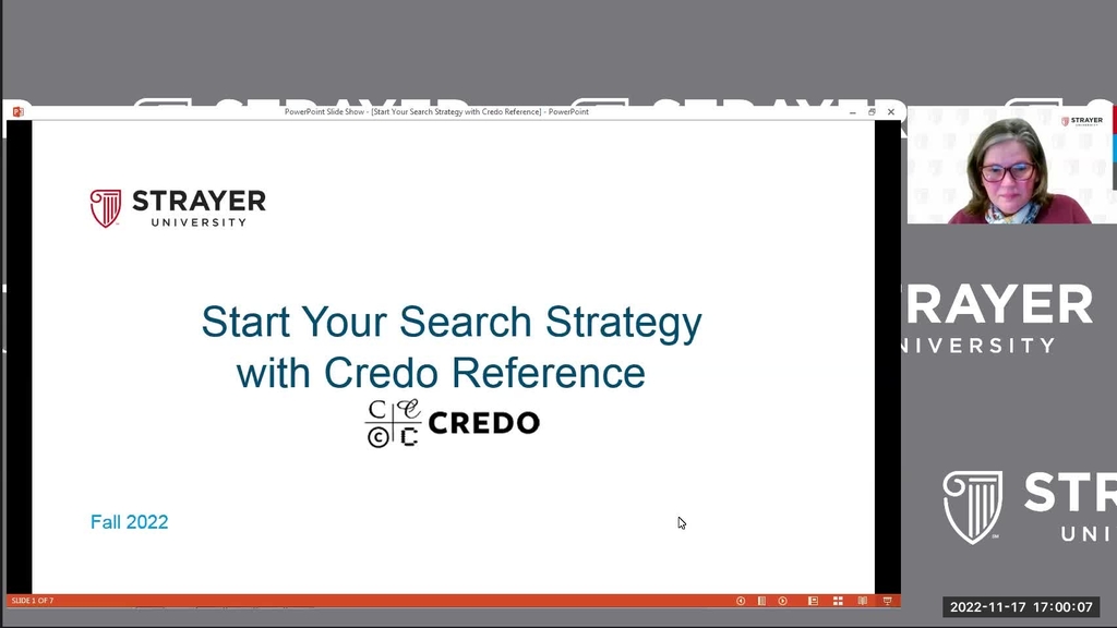 Start Your Search Strategy with Credo Reference - November 17 2022