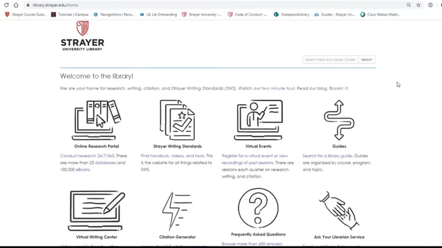 Strayer Writing Standards Website Tour