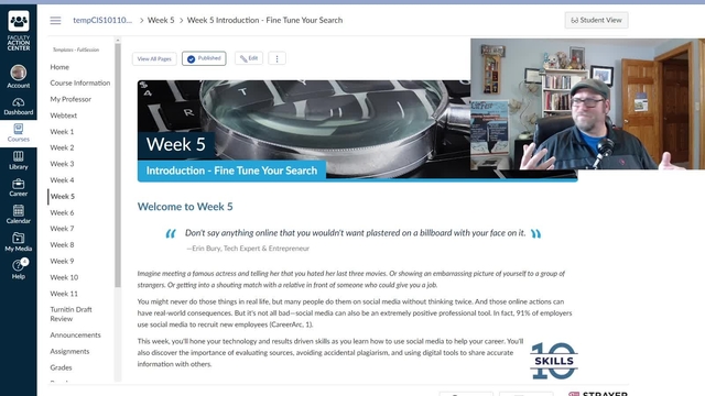 Week 5 Announcement Canvas