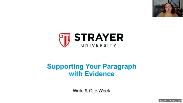 Supporting Your Paragraphs with Evidence