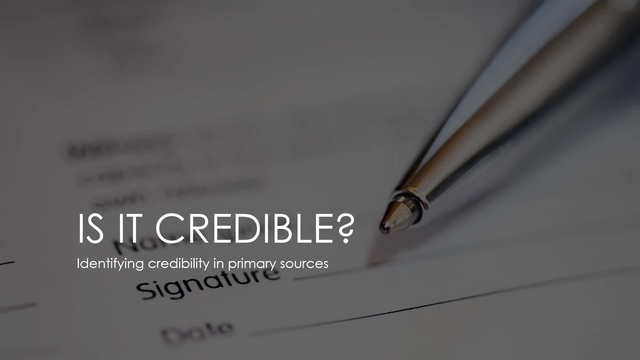 Is my primary source credible?