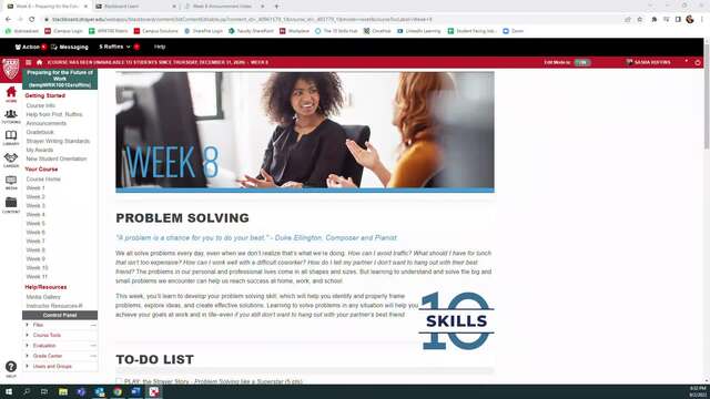 Week 8 Announcement