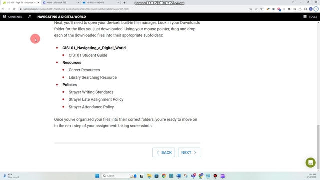 Week 9 Assignment 3 : Organizing Documents in Folders