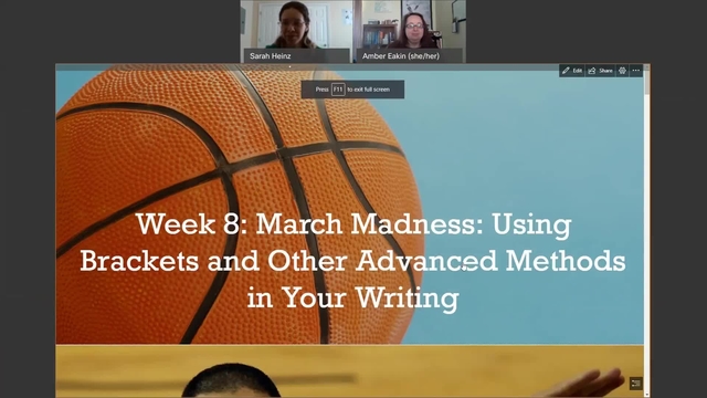 March Madness Using Brackets and Other Advanced Methods in Your Writing