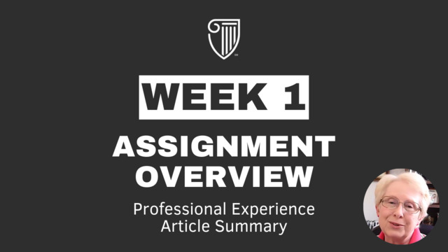 Assignment 1 Overview