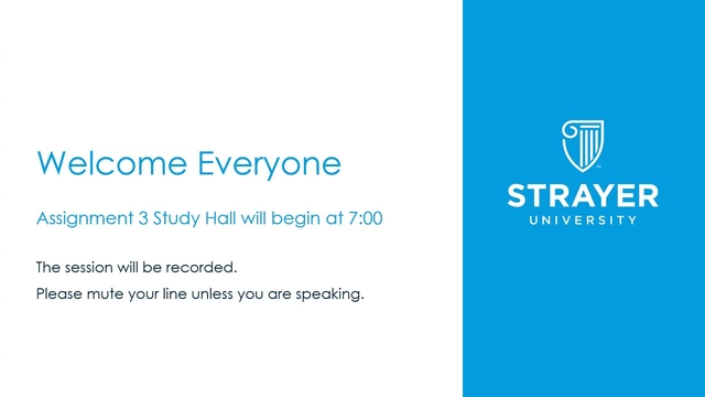 Assignment 3 Study Hall Recording