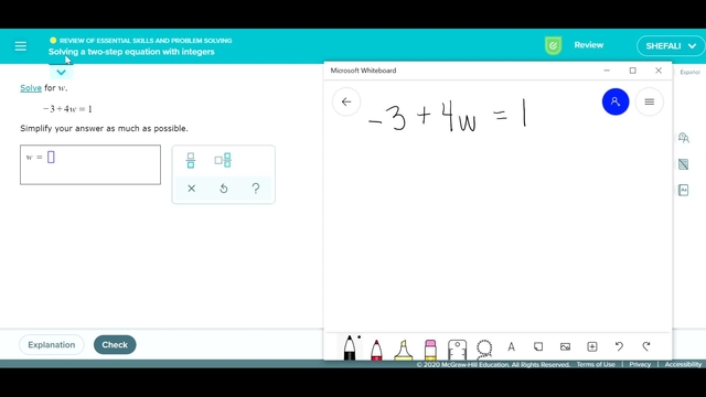 Solving a two-step equation with integers