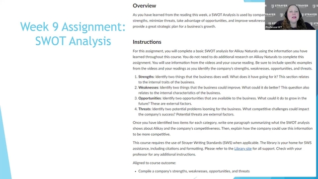 Week 9 Assignment Walkthrough Video