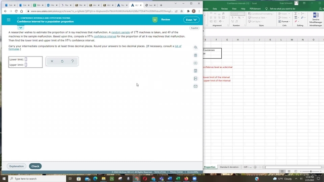 Confidence Interval for a Population Proportion Using Excel