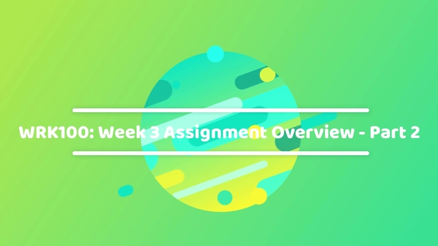 Week 3 Assignment Help - Part 2