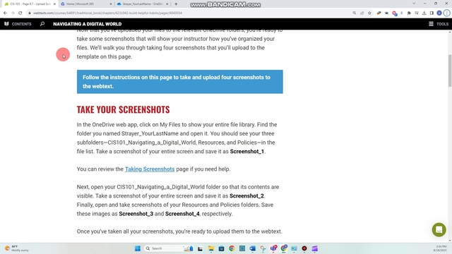 Week 9 Assignment 3 : Taking Screenshots