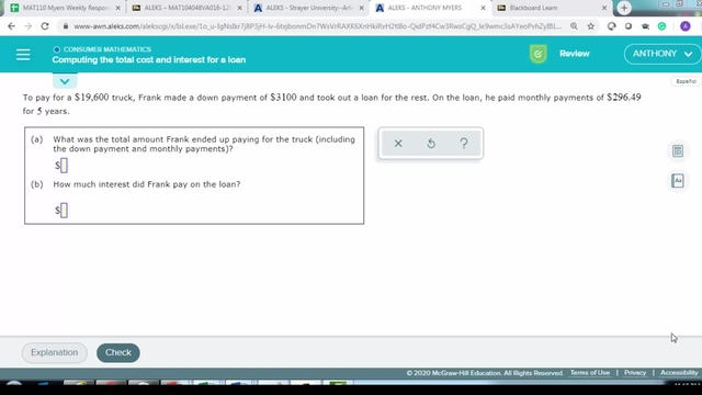 Computing the total cost and interest for a loan