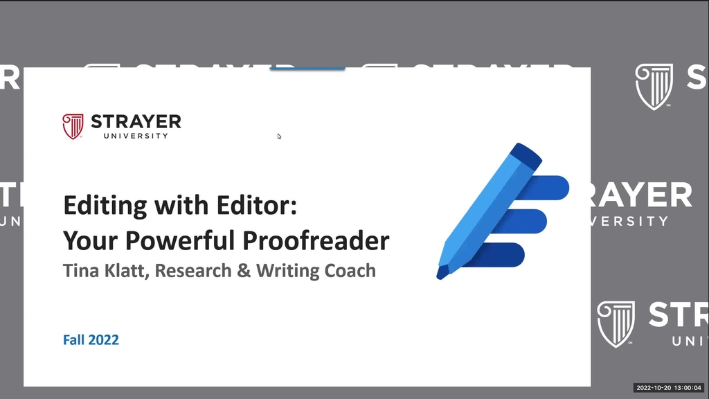 Editing with Editor: Your Powerful Proofreader - October 20 2022