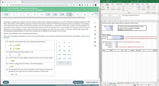 Hypothesis Test Interpretations