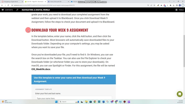 Week 9 Assignment 3 : Finalizing and Submitting Your Assignment