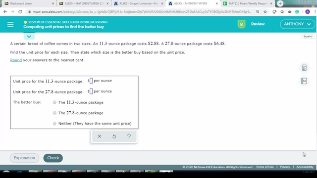 Computing unit prices to find the better buy